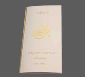 Bestil stilrene og enkle kort til bryllup | Pynt evt med monogram