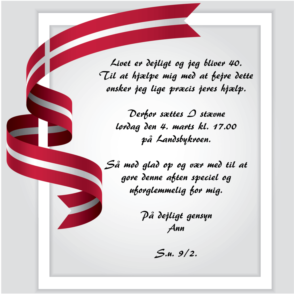 Send en email når du inviterer til fødselsdag